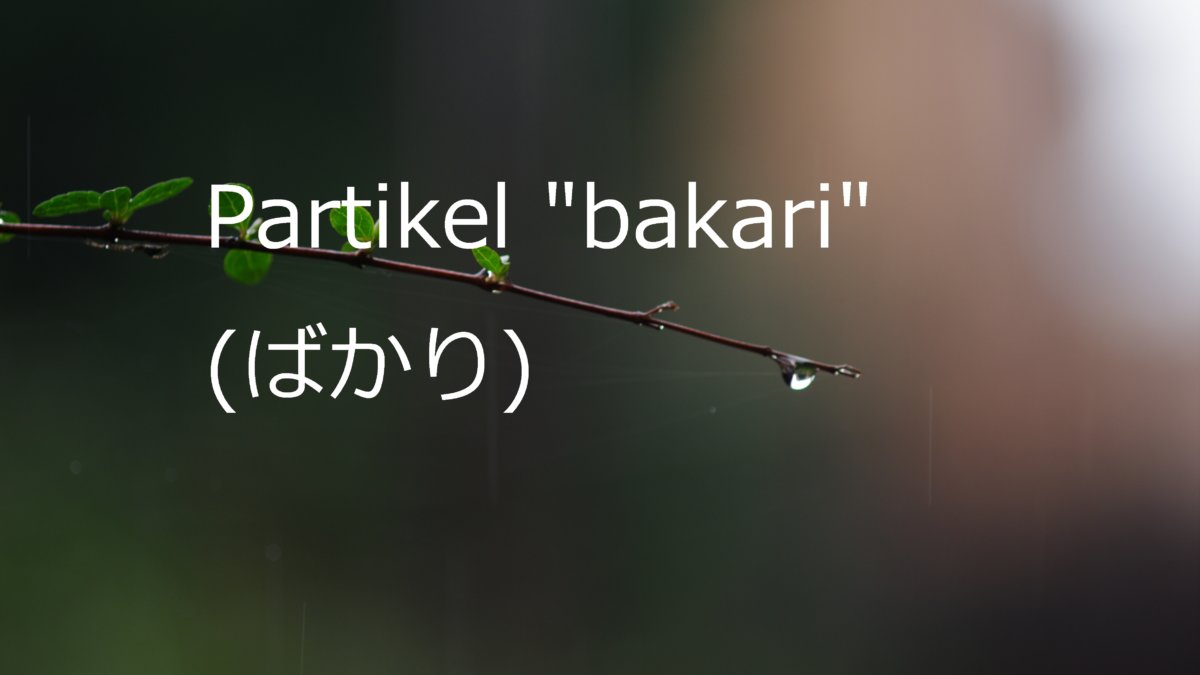 【Partikel 7】 “bakari” – JLPT N4 | Kepo Jepang